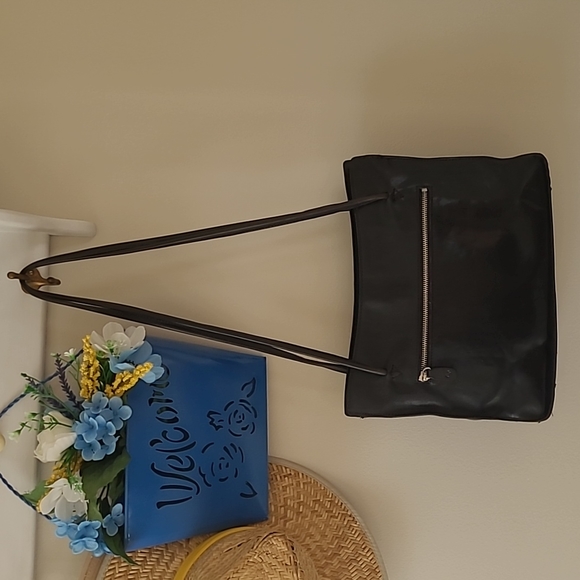Monsac | Bags | Black Leather Monsac Tote Bag | Poshmark